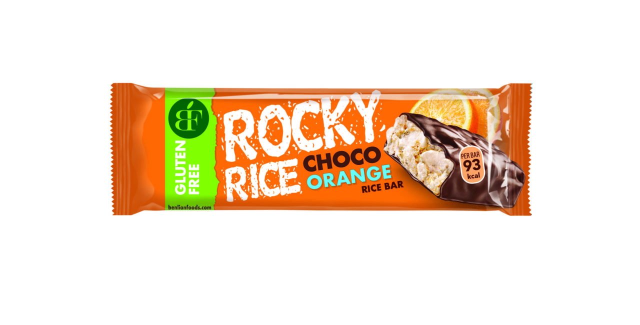ROCKY RICE CHOCO puff. rizsszelet narancs 18G - Foodnet Zrt.
